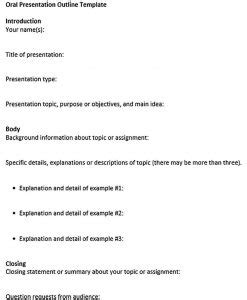 Sample Presentation Outline Template Room Surf Com