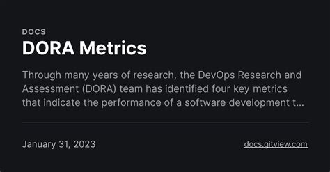 Dora Metrics