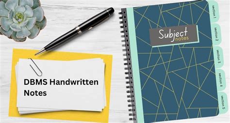 Top Quality Database Management System Handwritten Notes Ace Your