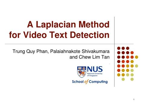 Ppt A Laplacian Method For Video Text Detection Powerpoint