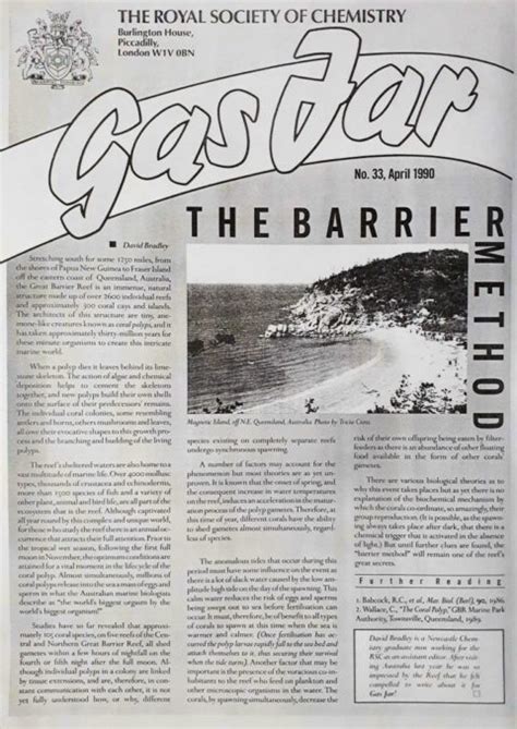 Thirty Years Of The Barrier Method And Other Science Stories David Bradley Science Writer