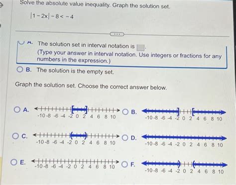 Solved Solve The Absolute Value Inequality Graph The