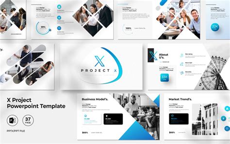 X Business Project Powerpoint Template Templatemonster