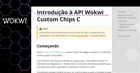 Introdução à API Wokwi Custom Chips C Wokwi Docs