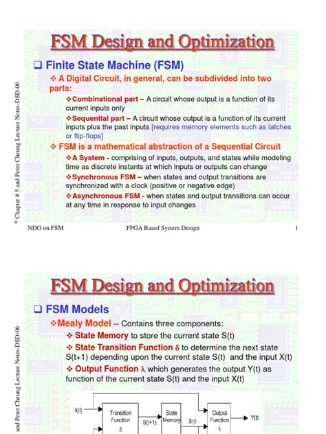 fsm design and optimisation pdf areas of computer science digital technology