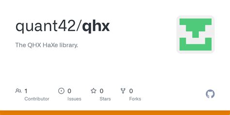 Github Quant42qhx The Qhx Haxe Library