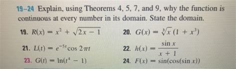 solved 19 24 explain using theorems 4 5 7 and 9 why the