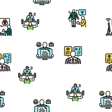 Small Business Worker Occupation Vector Seamless Pattern 9991813 Vector