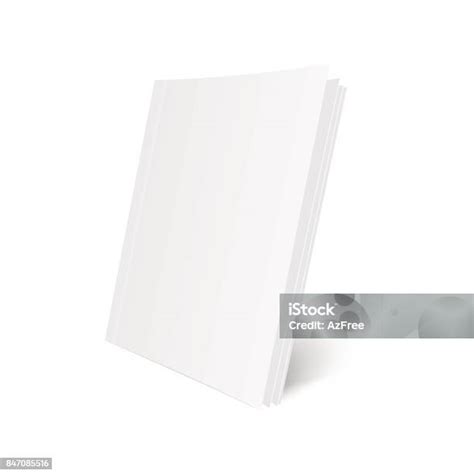 잡지 책 소책자 안내 책자의 표지를 모의 빈 그림을 흰색 배경에 고립입니다 벡터입니다 문고판에 대한 스톡 벡터 아트 및 기타