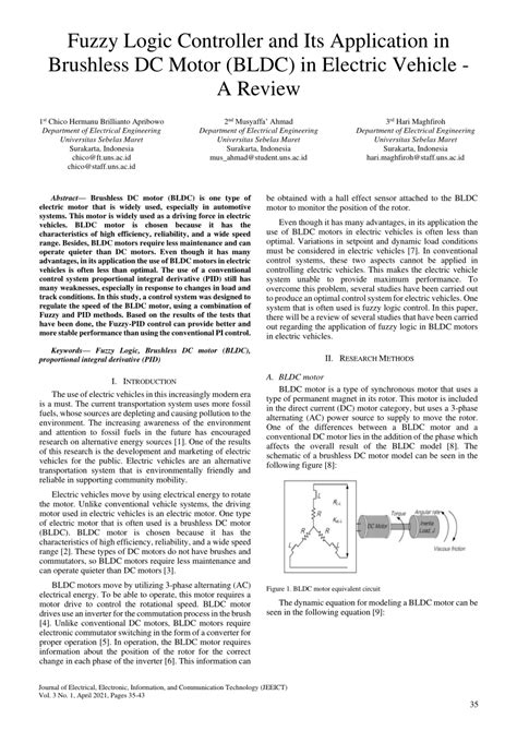 Pdf Fuzzy Logic Controller And Its Application In Brushless Dc Motor