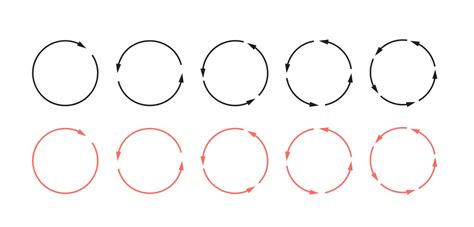 Green Recycling Signs Circular Arrows Set Vector Image