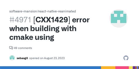 Cxx1429 Error When Building With Cmake Using · Issue 4971 · Software Mansionreact Native