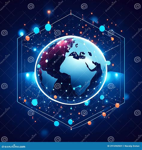 Abstract Technology Background Network Connection Structure Big Data Vector Illustration