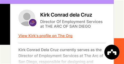 Kirk Conrad Dela Cruz Director Of Employment Services At The Arc Of