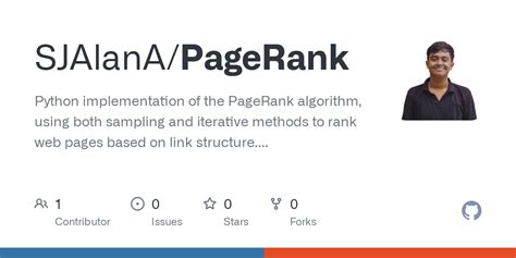 github sjalana pagerank python implementation of the pagerank