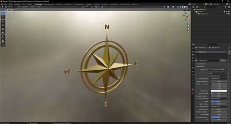 3d Model Compass Rose 3d Model Vr Ar Low Poly Cgtrader