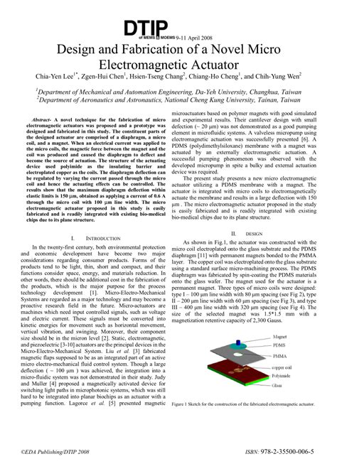 Pdf Design And Fabrication Of A Novel Micro Electromagnetic Actuator