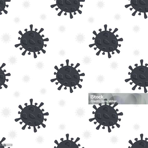 흰색 배경에 금형 박테리아가있는 벡터 매끄러운 패턴 욕실의 습도 독성 금형 포자 건강 위험 점막증 발병 위험한 곰팡이 플랫 스타일 일러스트레이션 흰곰팡이에 대한 스톡 벡터