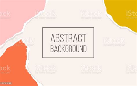 파스텔 색상의 찢어진 종이 시트와 추상적 인 최소한의 배경 가장자리에 대한 스톡 벡터 아트 및 기타 이미지 가장자리 개념 고철 Istock