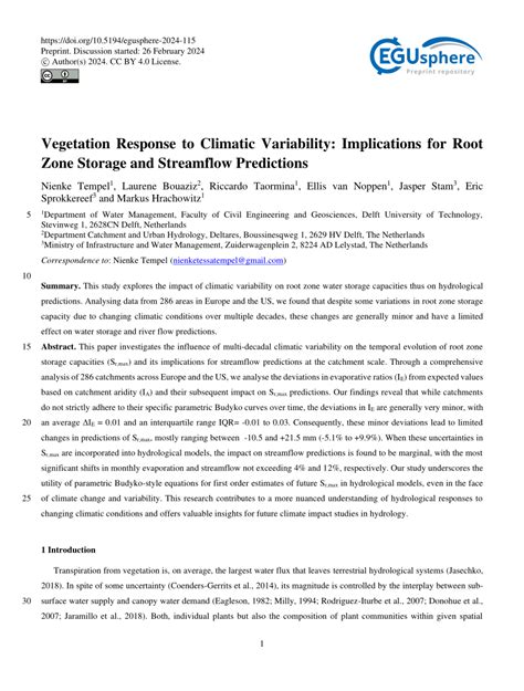 Pdf Vegetation Response To Climatic Variability Implications For