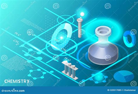 Chemistry Chemical Industry And Biochemistry Scientific Experiment Stock Vector Illustration