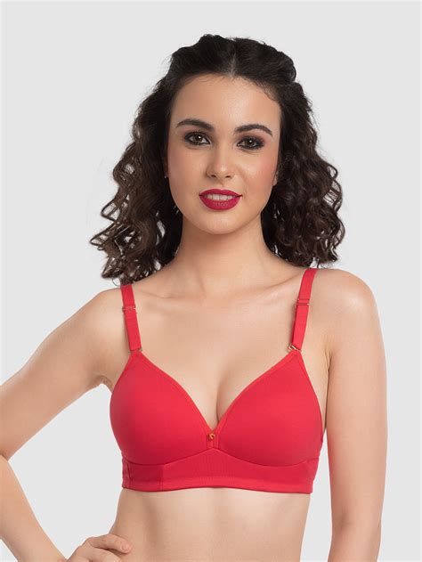 Lovable Prime Red Padded Non Wired Full Coverage Bra Le 236 Prime Red