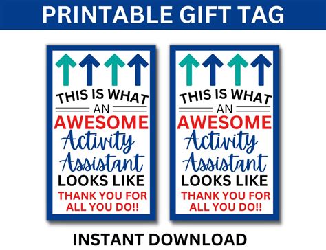 Activity Assistant Printable T Tags Activity Professionals