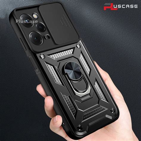 PlusCase For Xiaomi Poco X X Pro G Armor Level Case Stand Slide Lens Cover Protection