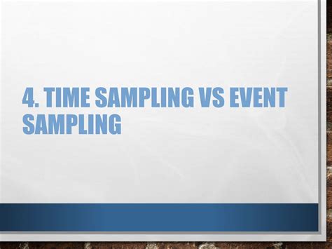 Time Event Sampling Psychology At Lee Ramirez Blog
