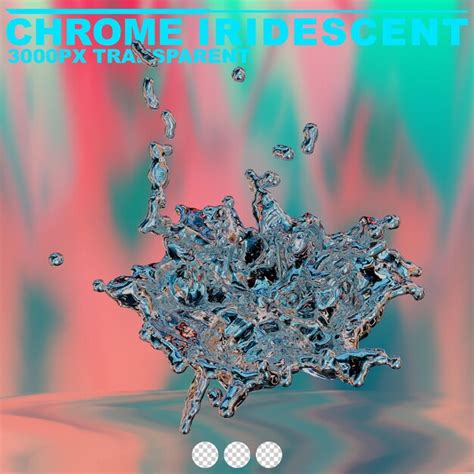 Premium Psd Futuristic Chrome Liquid Iridescent Abstract Metallic
