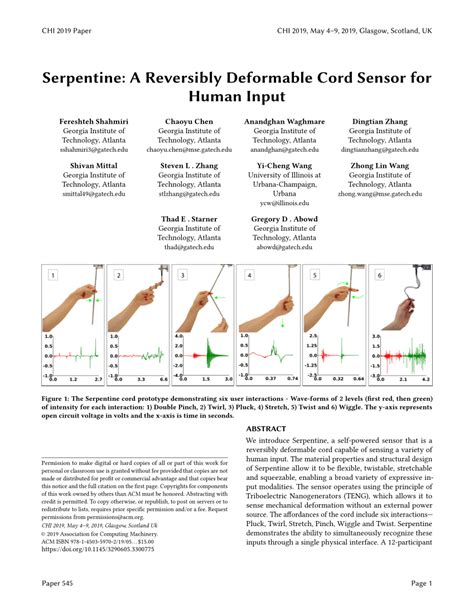 Pdf Serpentine A Self Powered Reversibly Deformable Cord Sensor For Human Input