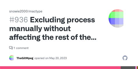 Excluding Process Manually Without Affecting The Rest Of The System