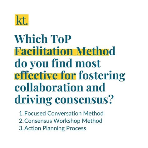 Vote For Top Facilitation Methods Karie Terhark Posted On The Topic