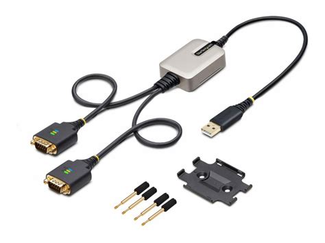 Startech 2ft 2 Port Usb Serial Cable Usb To Dual Db9 Rs232 Adapter