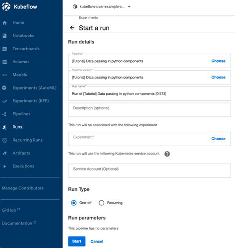 kubeflow pipeline execution causes invalid input error job has no
