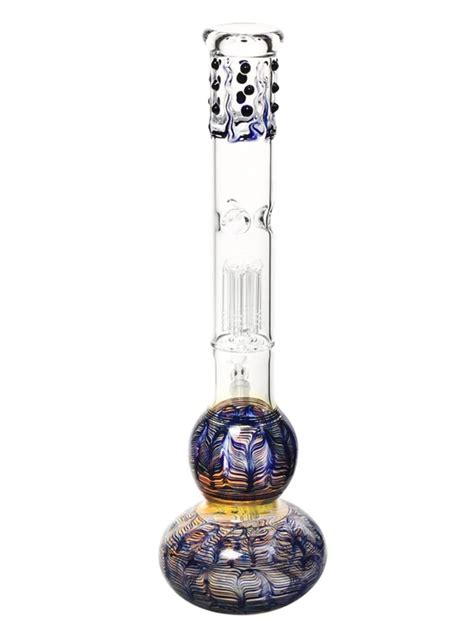 18in Double Bubble Bong Fat Buddha Glass