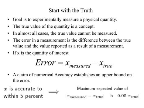 Types Of Error And Their Measurements Of Error PPT