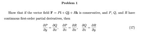 solved show that if the vector field f pi qj rk is