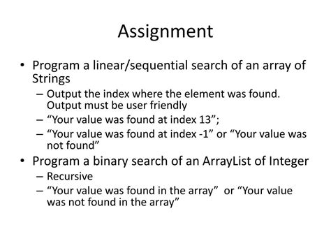 ppt searching linear and binary searches powerpoint presentation