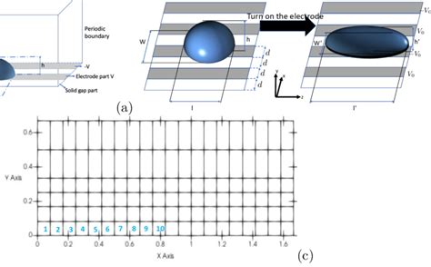 Dielectric liquid drop on a wall: (a) Sketch of domain and flow... | Download Scientific Diagram