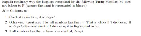 solved explain succinctly why the language recognized by the