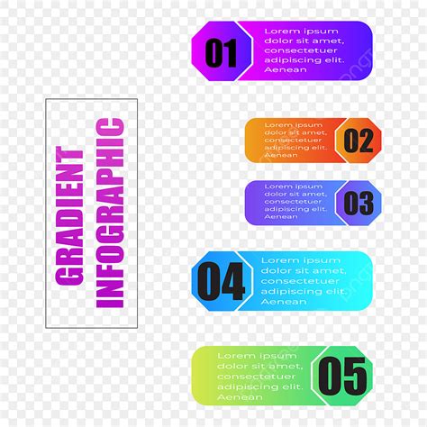 컬러 그라데이션 인포 그래픽 요소 디자인 그라데이션 인포 그래픽 개념 사업 Png 일러스트 및 벡터 에 대한 무료 다운로드 Pngtree