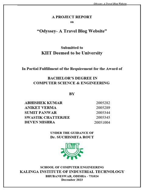 Majorprojectreport Odyssey Pdf Bootstrap Front End Framework