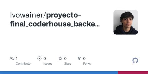 Github Ivowainerproyecto Finalcoderhousebackend
