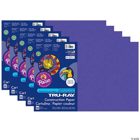Tru Ray Construction Paper Purple 12 X 18 50 Sheets Per Pack 5