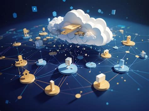 Premium Ai Image Seamless Data Flow Cloud Computing Technology Concept