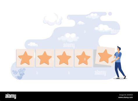 Star Rating Gold Star In Hand Positive Feedback Given In Five Stars