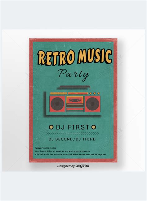 레트로 음악 파티 포스터 이미지 사진 464261062 무료 다운로드