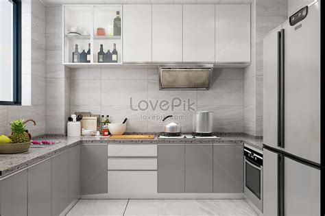 부엌 공간 장면 배경 사진 및 창의적인 일러스트 무료 다운로드 Lovepik