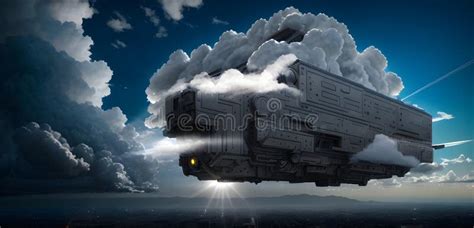 Generative Ai Glowing Cloud Icon Technology Concept Exploded Panel With Cloud Services And Data